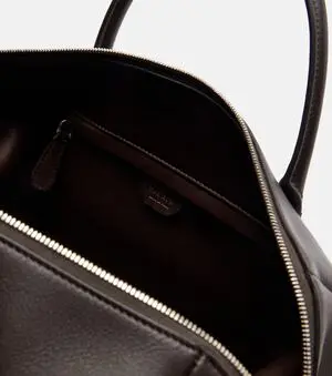 THE ROW Faye Leather Bowling Bag - Brown