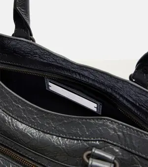 Balenciaga Le City East-west Leather Shoulder Bag - Grey