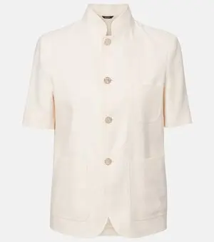 Loro Piana Linen And Wool Shirt - White