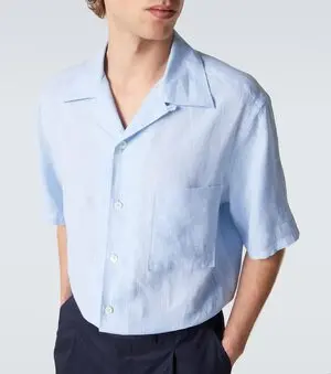 Zegna Linen Bowling Shirt