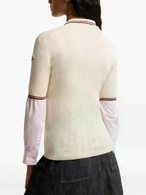 Moncler Striped Trim Polo Shirt