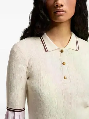 Moncler Striped Trim Polo Shirt