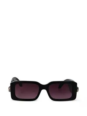 BVLGARI Serpenti Forever Rectangle Frame Sunglasses - Black