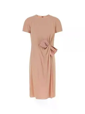 Valentino Garavani Midi Dress With Bow Detail - Pink