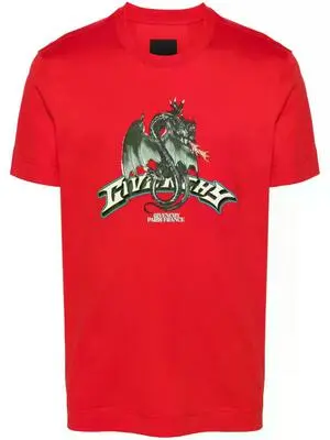 Givenchy Dragon-print Cotton T-shirt - Red