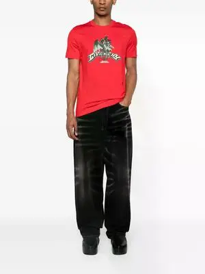 Givenchy Dragon-print Cotton T-shirt - Red