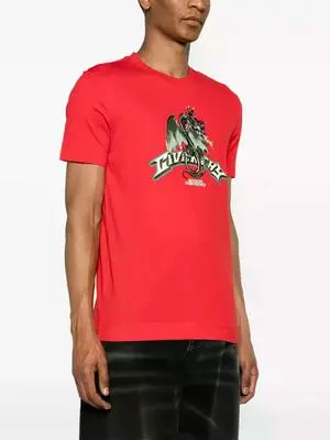 Givenchy Dragon-print Cotton T-shirt - Red
