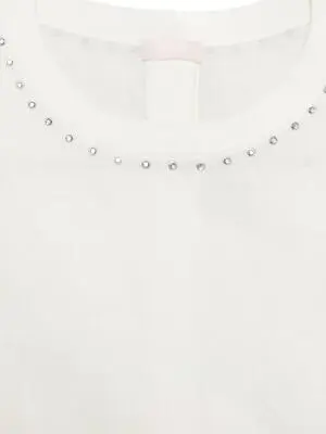 Liu Jo Embellished Round Neck Pullover - White