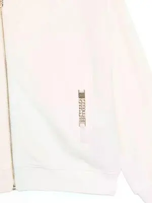 Liu Jo Zip-up Milano Stitch Sweater With Chain Detail