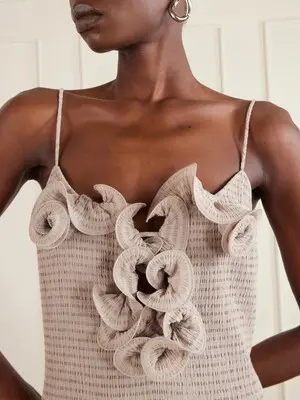 Magda Butrym Embellished Textured Midi Dress