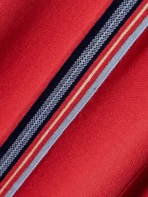 Guest In Residence Striped Cotton-blend Track Pants - Red
