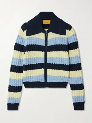 Guest In Residence Kirby Striped Cable-knit Jacket