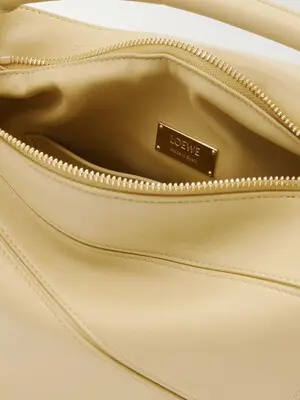 Loewe Featherlight Puzzle Small Textured Leather Shoulder Bag - Neutrals