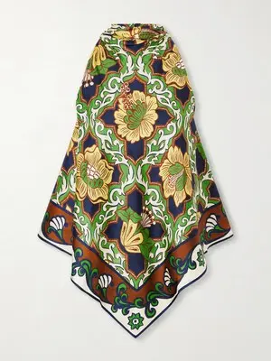 ALEMAIS Liana Printed Silk-twill Top - Multi