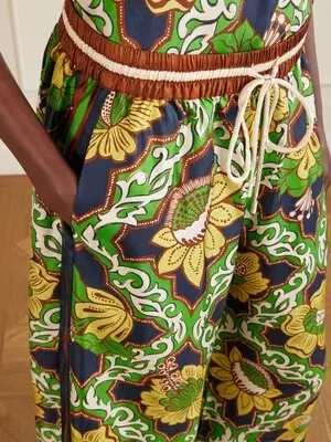 ALEMAIS Liana Printed Silk-twill Wide-leg Trousers - Multi