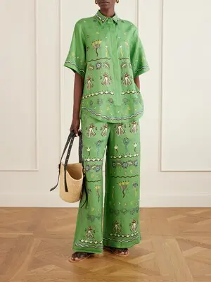 ALEMAIS Sun Dancer Printed Linen Shirt - Multi