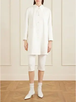 THE ROW Hawkins Cotton-poplin Coat - White