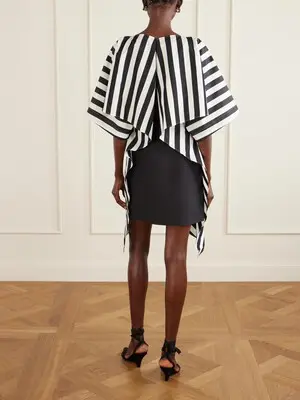 Jacquemus Moisson Oversized Striped Cotton And Silk-blend Midi Dress - Multi