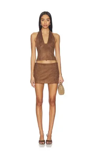 RUNAWAY THE LABEL Kitty V-neck Halter Top