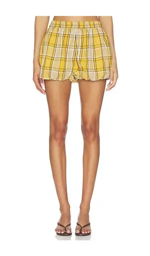 Sea Copeland Plaid Shorts - Yellow