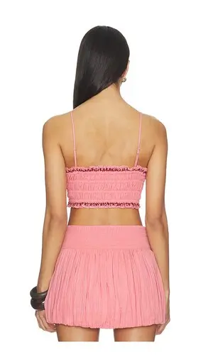 Rococo Sand Smocked Bandeau Top - Pink