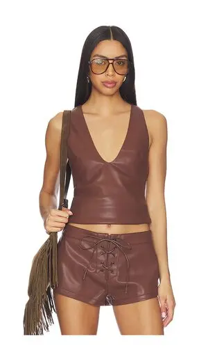 NAKEDVICE X Revolve The Carmine Tank - Chocolate