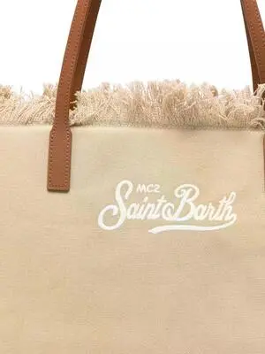 MC2 SAINT BARTH City Fringed Tote Bag - Neutrals