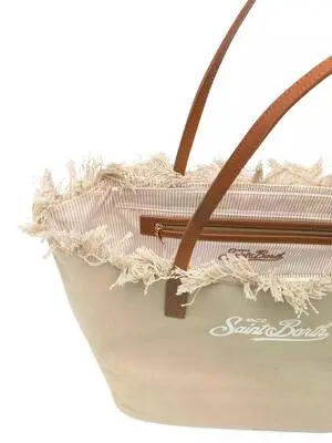 MC2 SAINT BARTH City Fringed Tote Bag - Neutrals