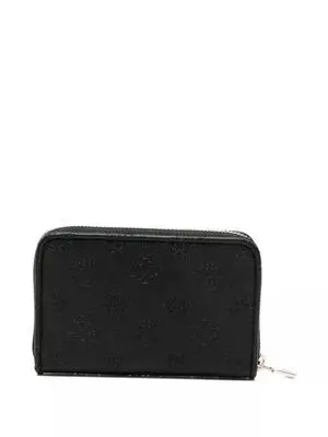 Guess Debossed-monogram Wallet - Black