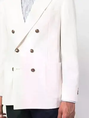 Brunello Cucinelli Double-breasted Linen Blazer
