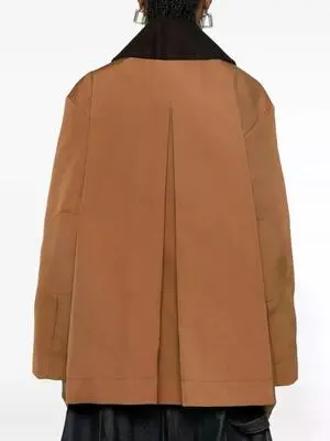 GANNI Corduroy-collar Pocket Jacket - Brown
