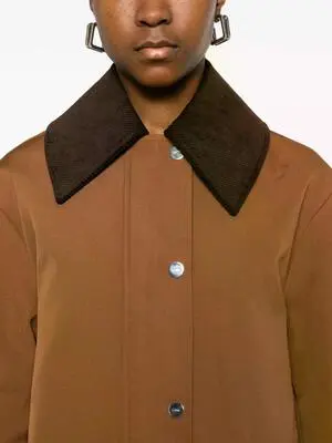 GANNI Corduroy-collar Pocket Jacket - Brown