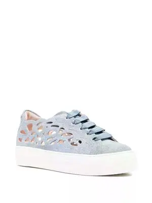 Agl Laser-cut Lace-up Sneakers