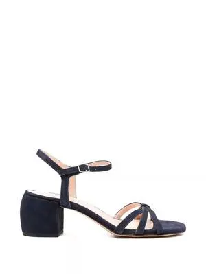 Agl Suede Strappy Sandals With Knot Detail - Blue