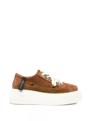 Inuikii Matilda Suede Platform Sneakers - Brown