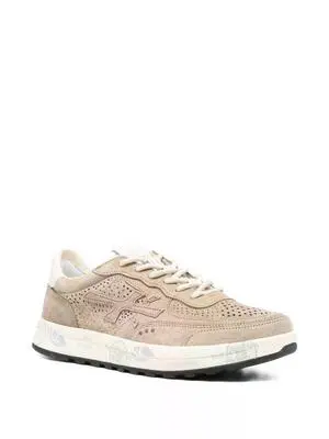 Premiata Perforated Detail Lace-up Sneakers - Neutrals