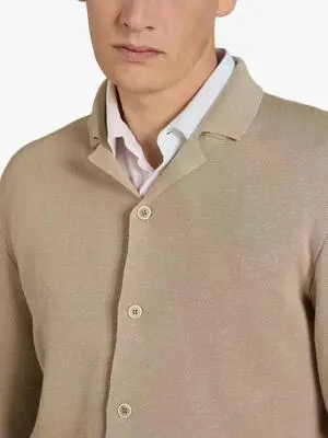 ZANONE Knitted Camp Collar Cardigan