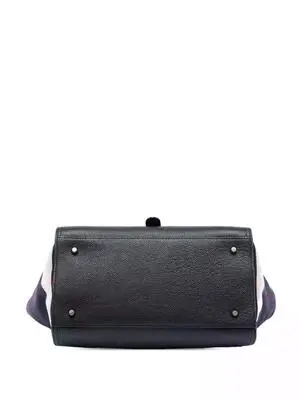 Burberry Leather And Mega Check Canvas Harcourt Satchel