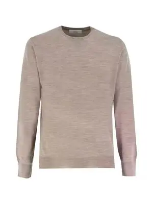 MAURO OTTAVIANI Crewneck Knitted Sweatshirt - Neutrals