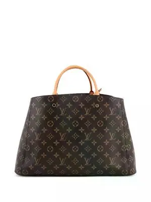 LOUIS VUITTON Monogram Canvas Gm Montaigne Handbag - Brown