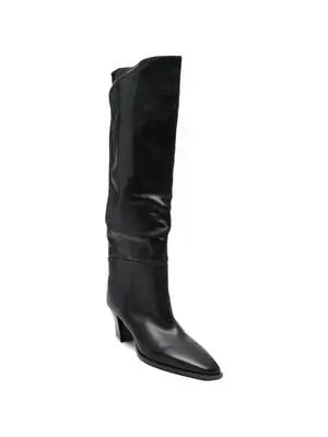 JIMMY CHOO Hart Leather Boots - Black