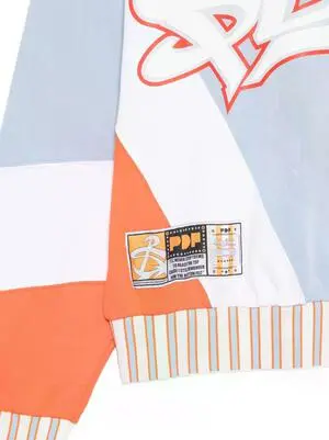 PDF Graphic-print Colour-block Sweatshirt - Blue