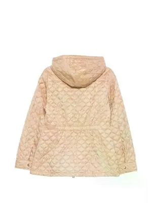 Moncler Arum Quilted Mid-length Hooded Jacket - Neutrals