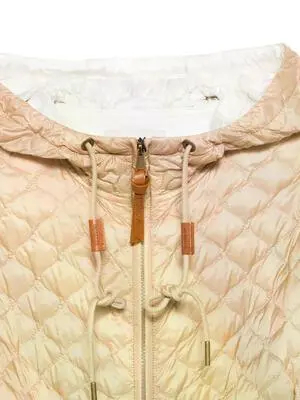 Moncler Arum Quilted Mid-length Hooded Jacket - Neutrals