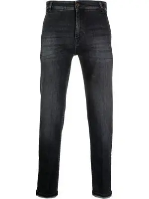 PT TORINO PT Torino Straight-Leg Jeans With Logo Patch Black
