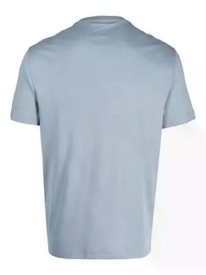 Michael Kors Embroidered-logo Cotton T-shirt - Blue