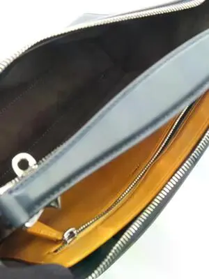 Fendi Leather Dotcom Satchel - Blue