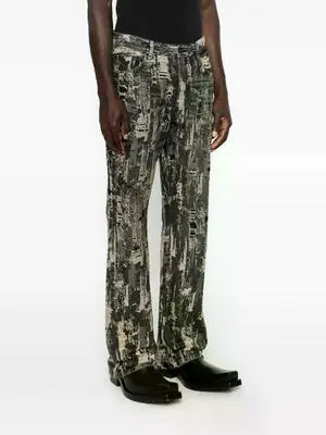 PURPLE BRAND P026 Beaded Destroyed Baggy Jeans
