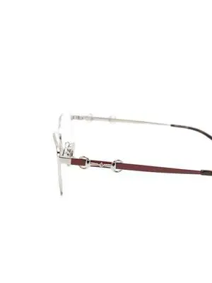 Gucci Cat Eye Eyeglasses - Silver
