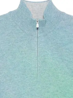 GRAN SASSO Zip-fastening Long-sleeve Sweater - Blue